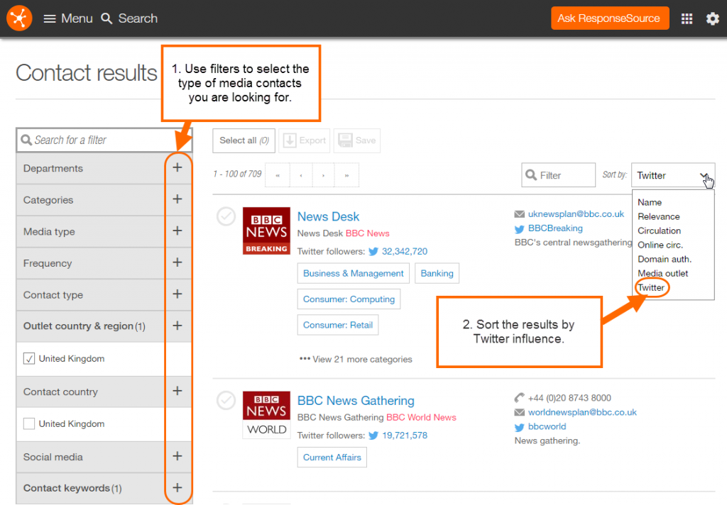Media Contacts Database updates July 2017 - ResponseSource